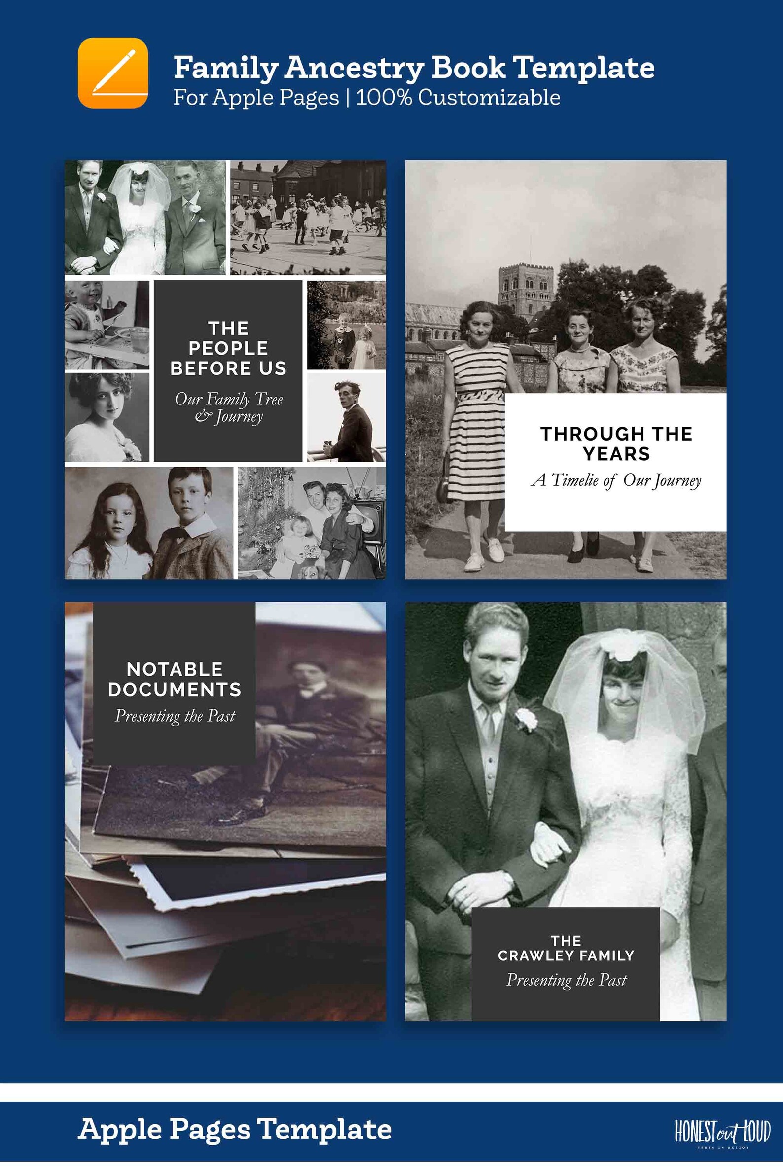 Ancestry Book Template | Family Tree Family History Genealogy Book ...