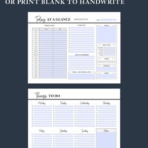 Printable PDF Planner for 2020-2021 Day, Week, Month, Productivity ...