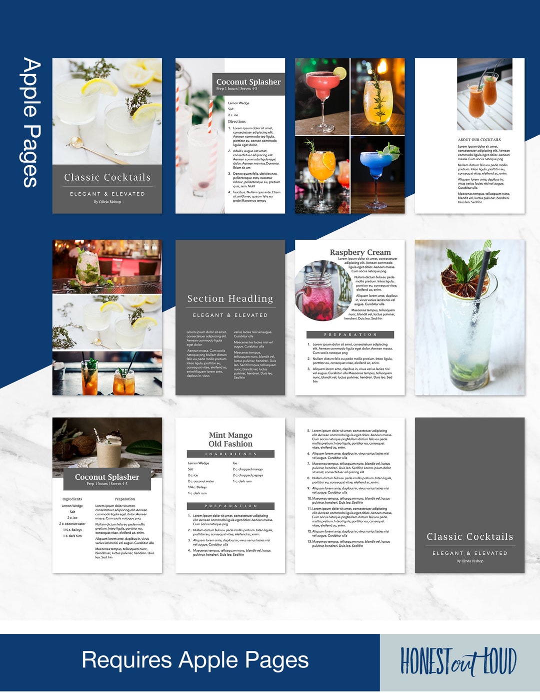 A5 Printable Mini Cookbook & Recipe Template for Apple Pages | Instant ...