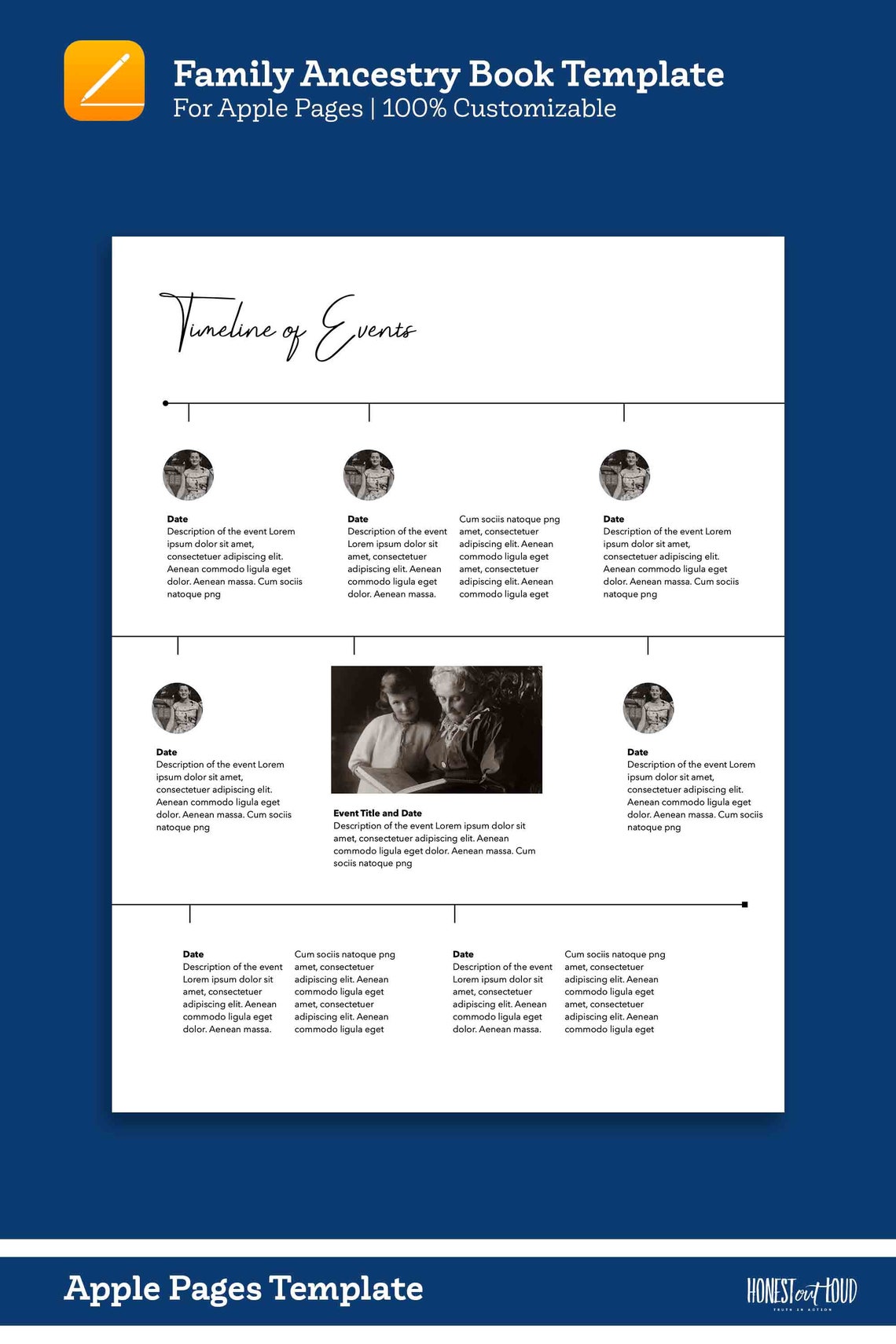 Ancestry Book Template Family Tree Family History Genealogy - Etsy