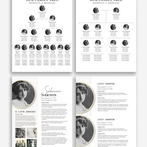 Ancestry Book Template | Family Tree Family History Genealogy Book ...
