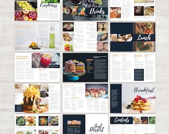 Cookbook and Recipe Template for Adobe Indesign Instant Printable ...