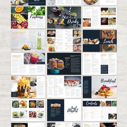 Printable Cocktail Recipe Template for Adobe Indesign - Etsy