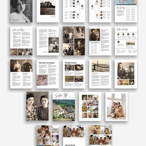 Ancestry Book Template | Family Tree Family History Genealogy Book ...