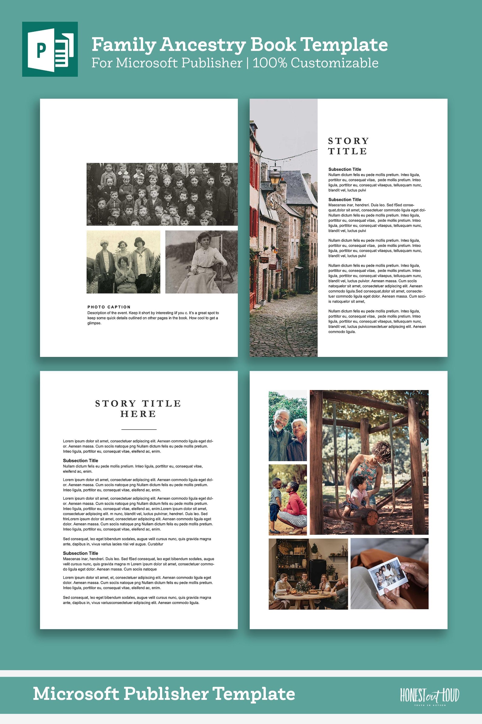 Microsoft Publisher Ancestry Book Template | Family Tree Family History ...