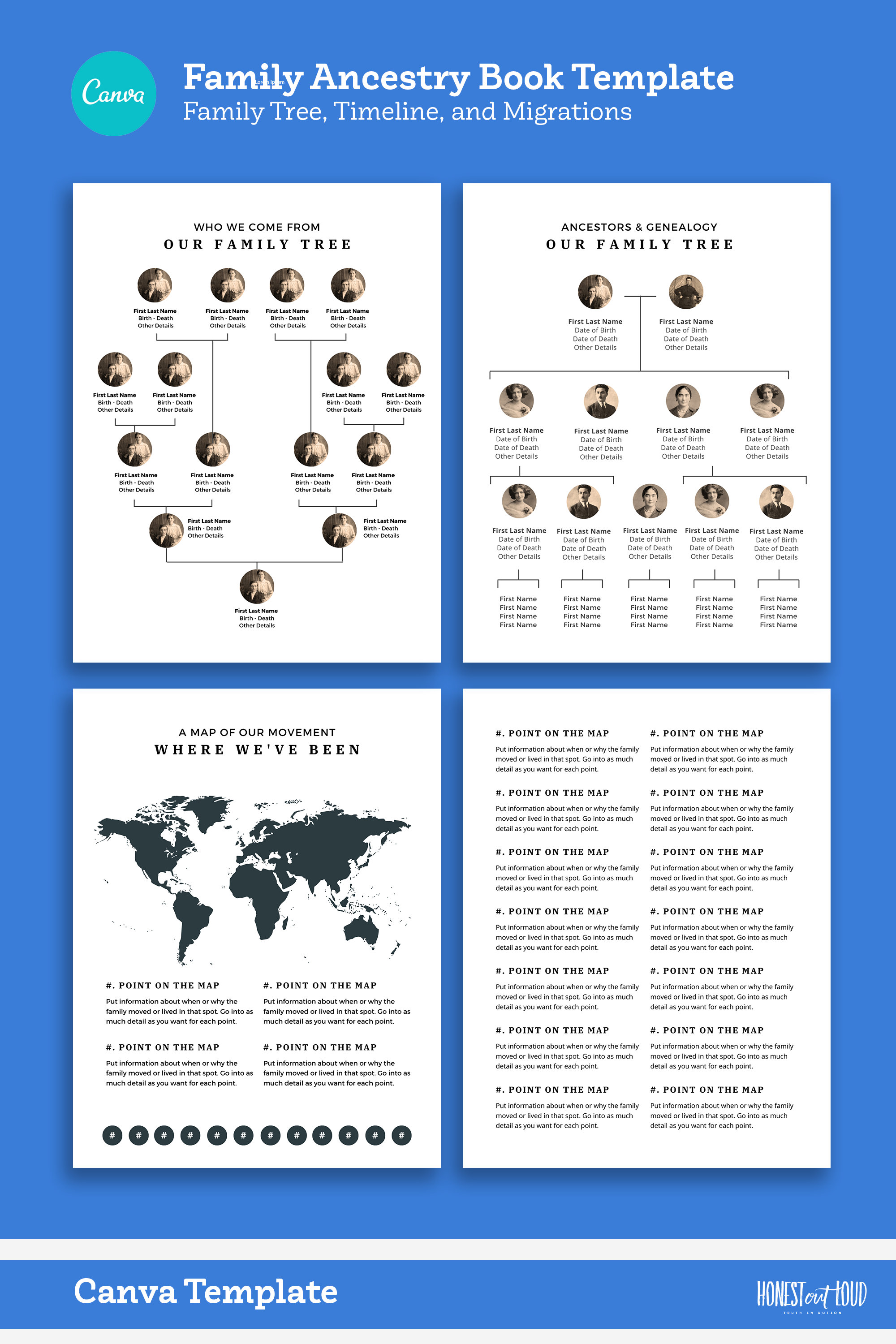 Ancestry Book Template Family Tree Family History and - Etsy Canada