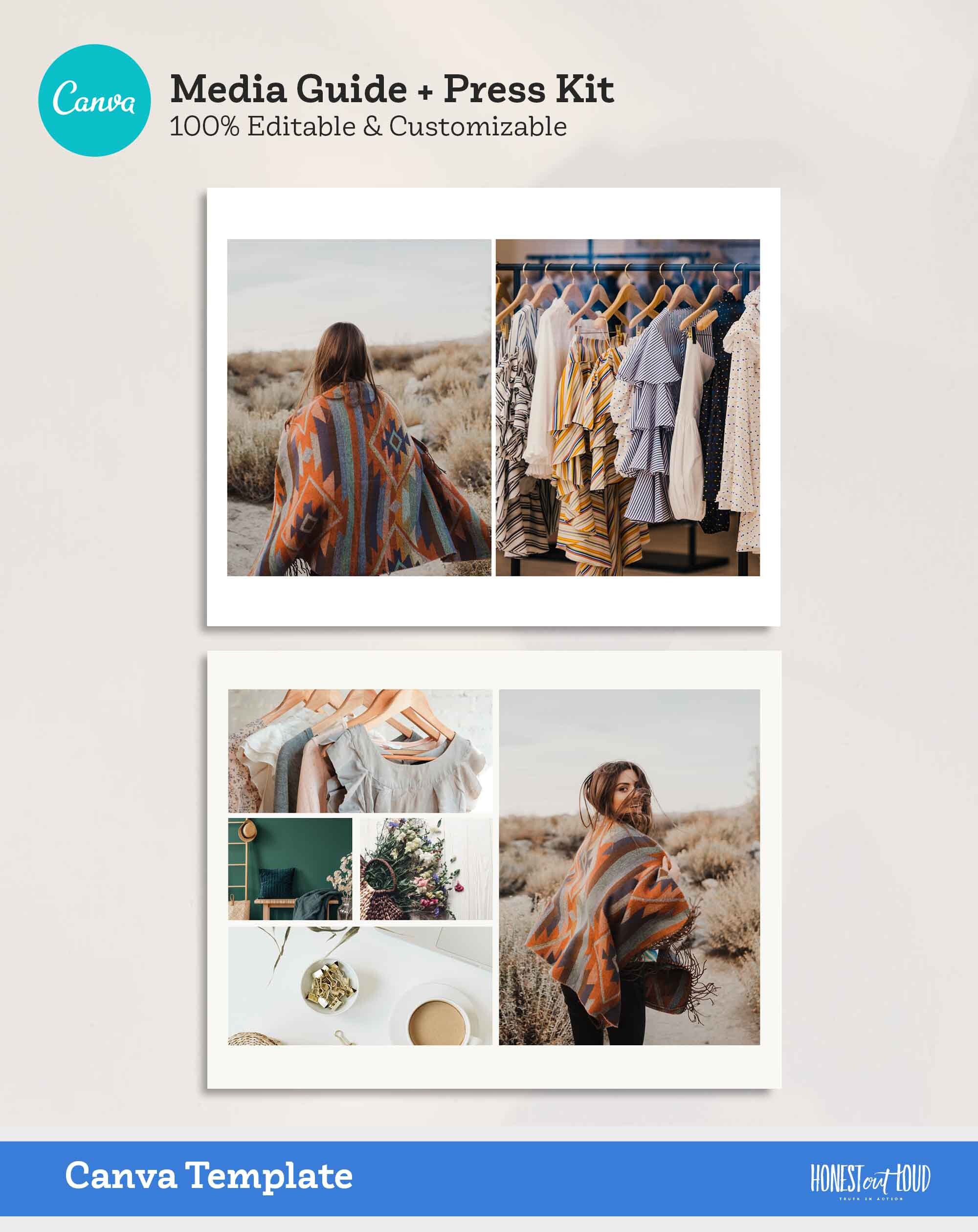 Media Press Kit Template for Influencers Businesses and - Etsy