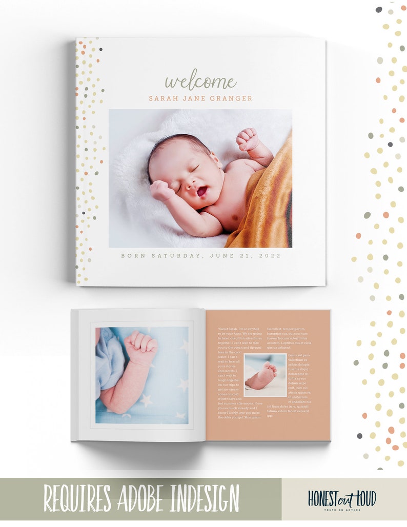 Baby Book Album Template Adobe Indesign | Instant Printable Download ...