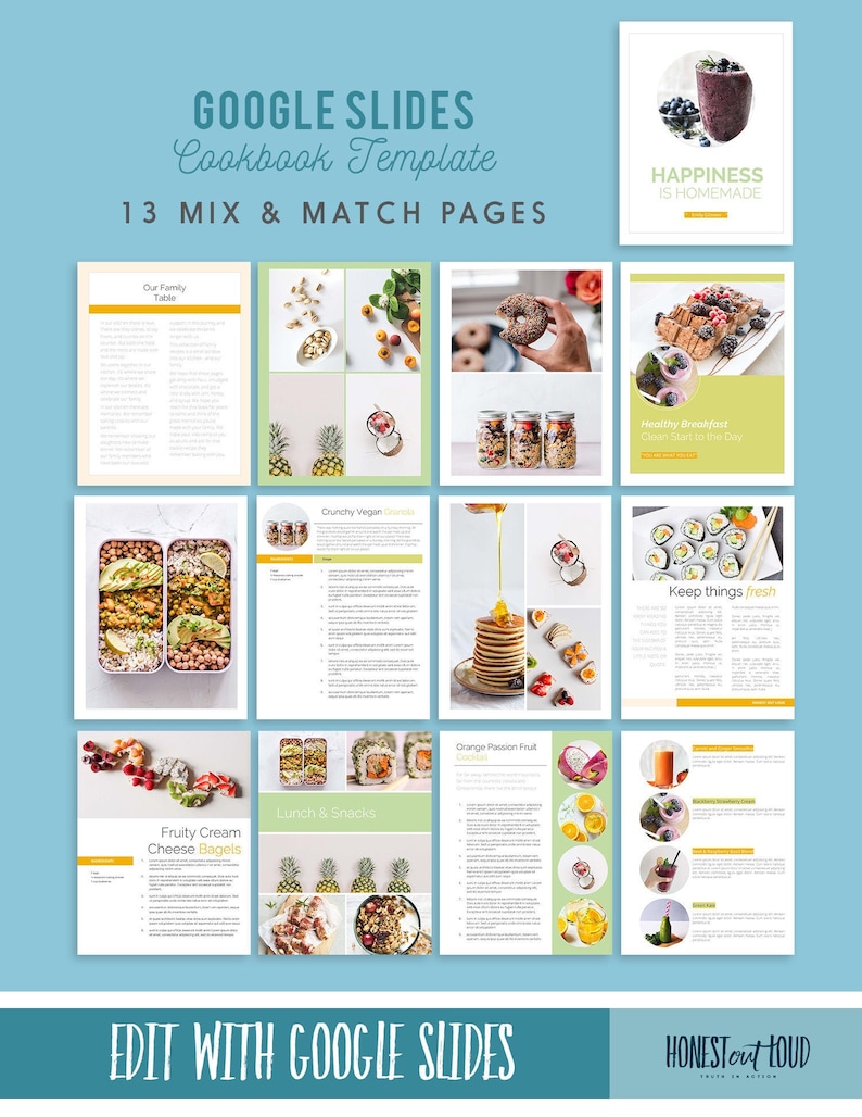 Recipe Cookbook Template - 8.5x11 Instant Digital Download, Google ...