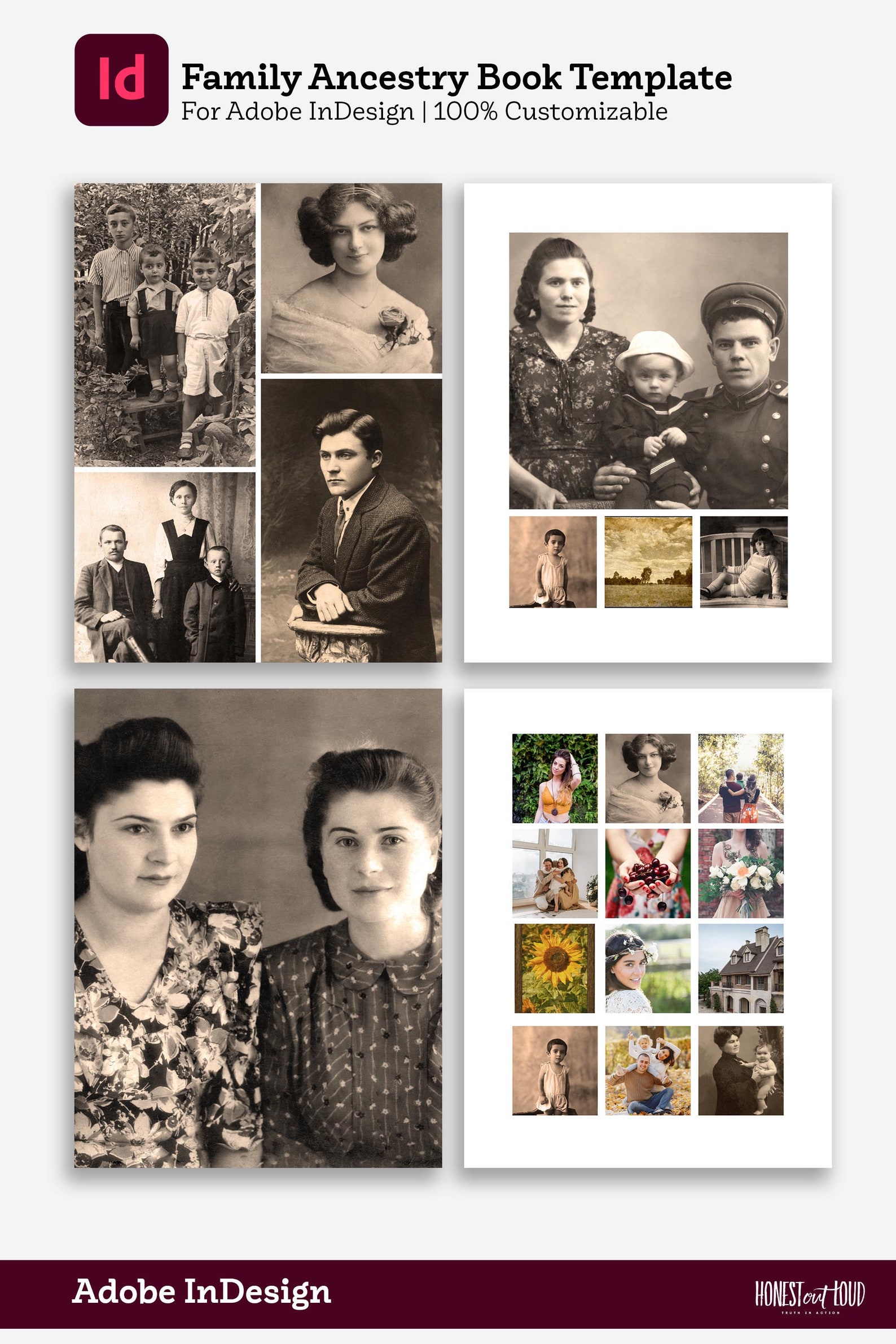 Ancestry Book Template | Family Tree Family History Genealogy Book ...