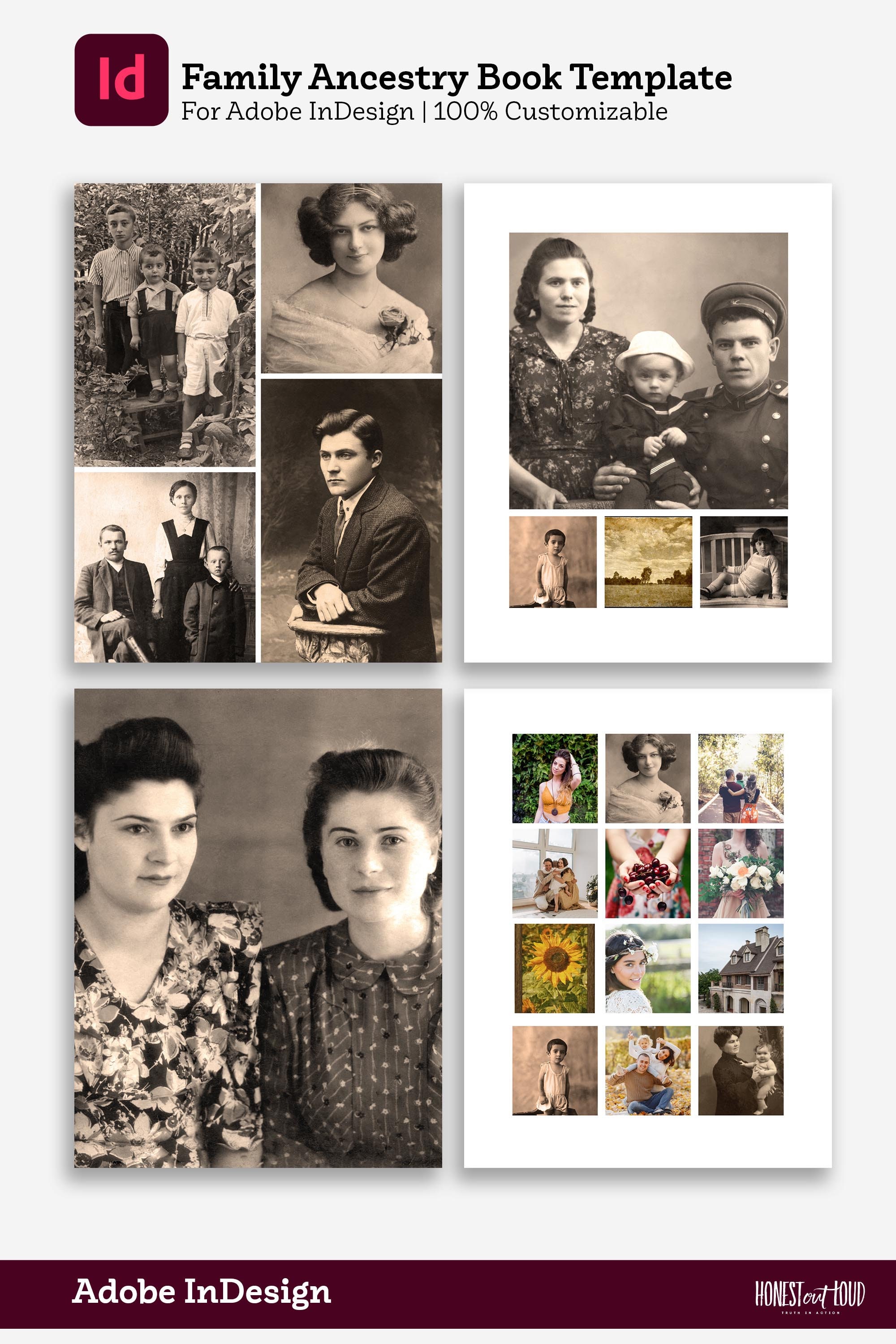 Ancestry Book Template | Family Tree Family History Genealogy Book ...
