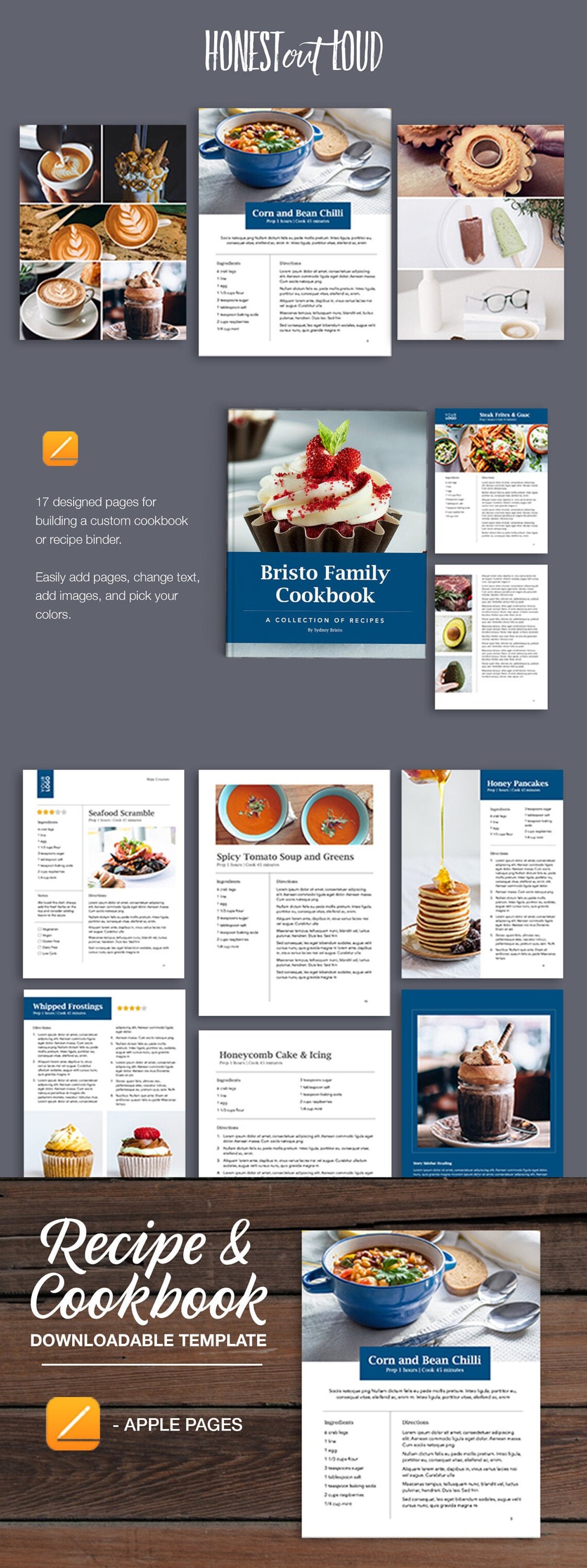 Cookbook and Recipe Template for Apple Pages Instant - Etsy