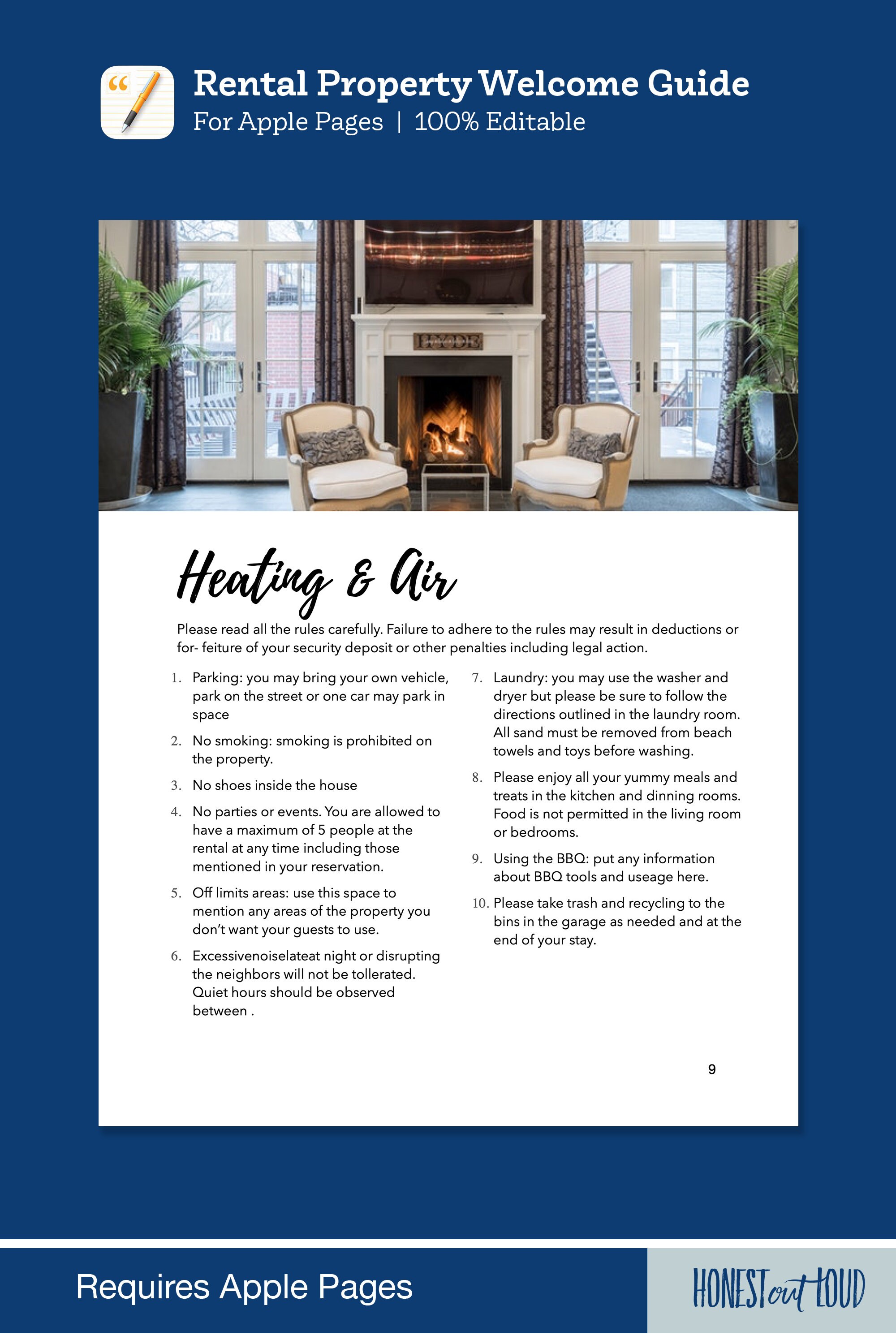 Rental Welcome Guide Template for Airbnb VRBO Hosts | Home Rental ...