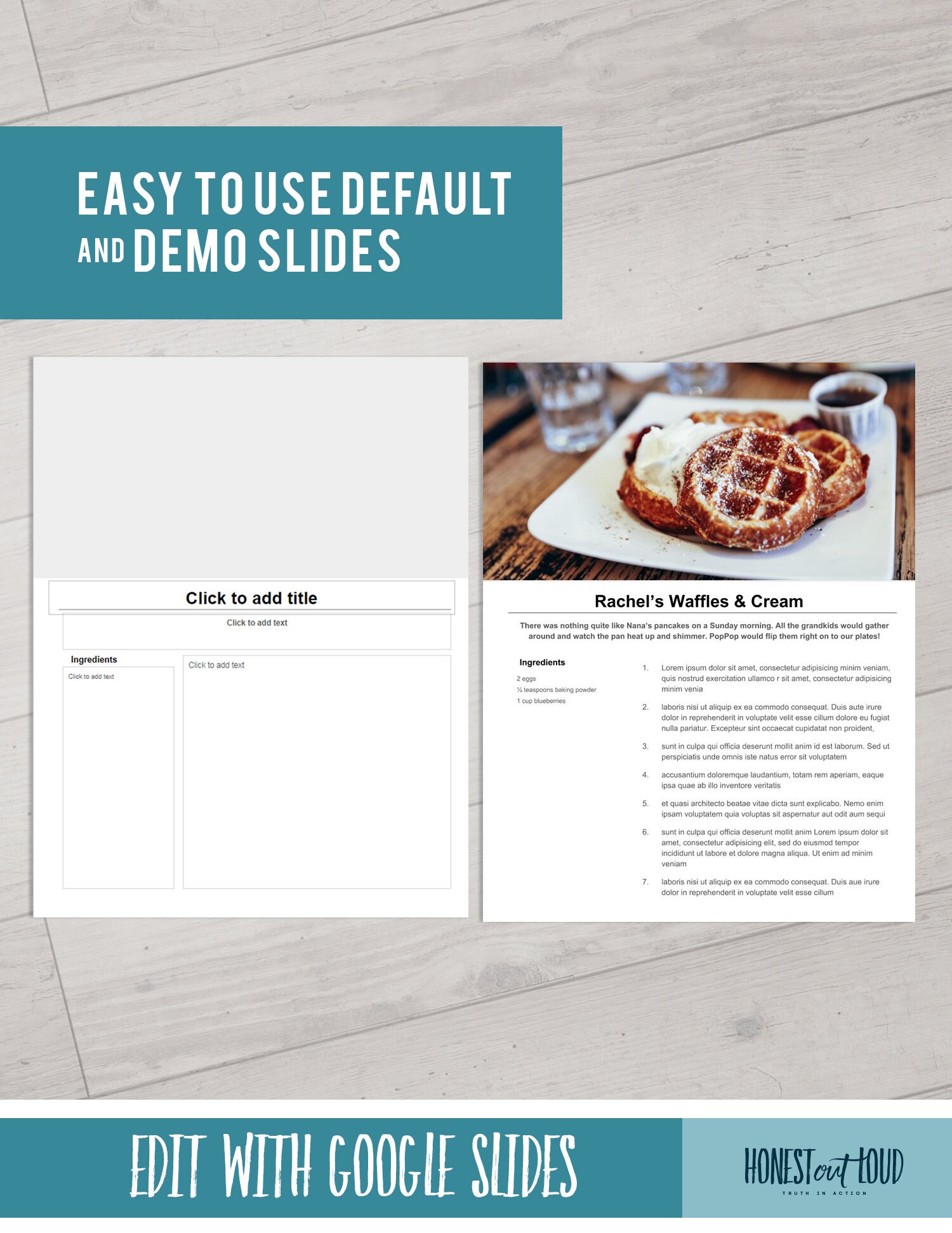 Printable Recipe Template - 8.5x11 Instant Download - Google Slides ...