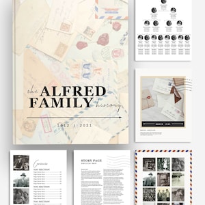 Ancestry Book Template | Family Tree Family History Genealogy Book ...