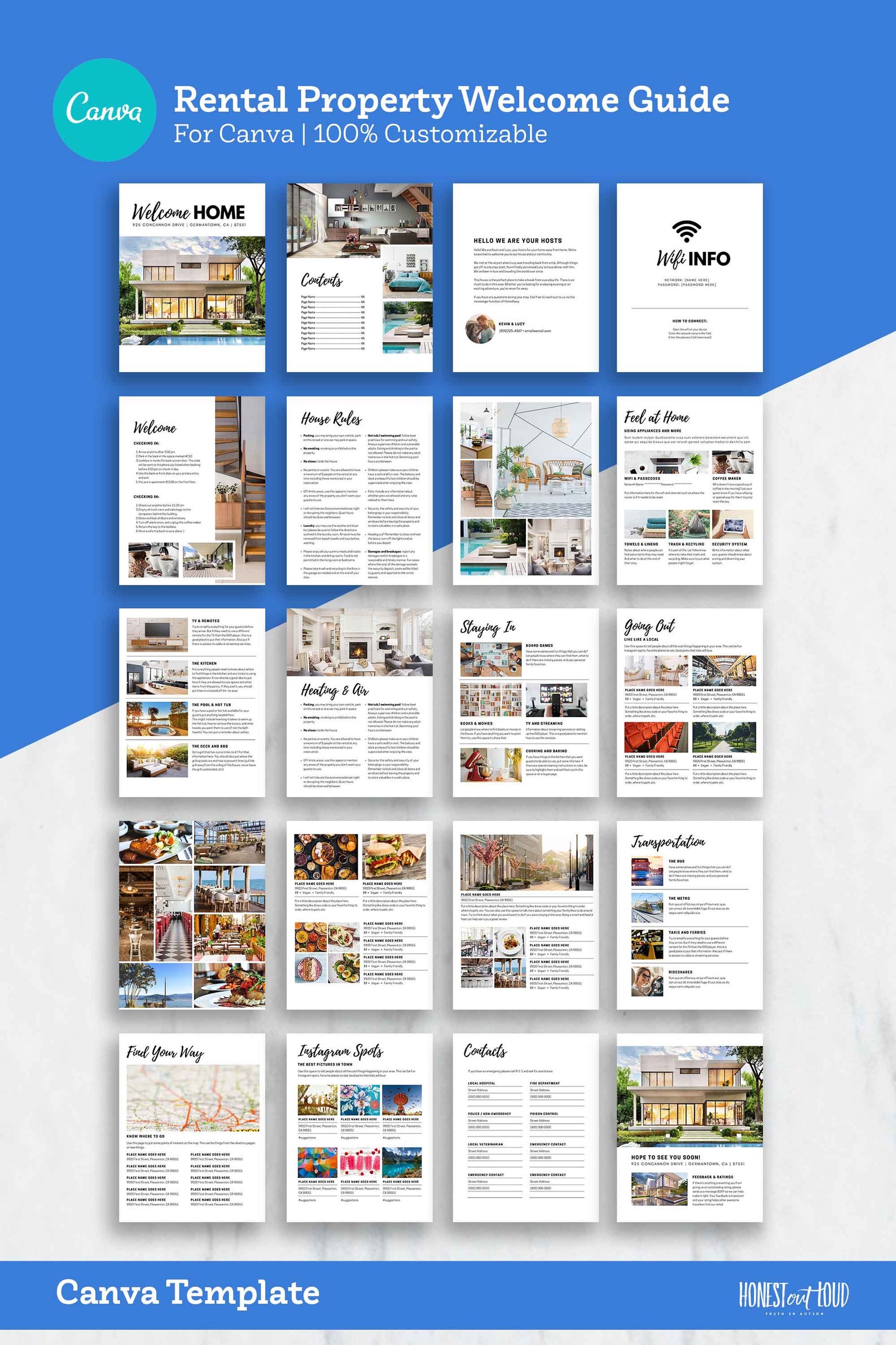 Rental Welcome Guide Template for Airbnb VRBO Hosts | Home Rental ...