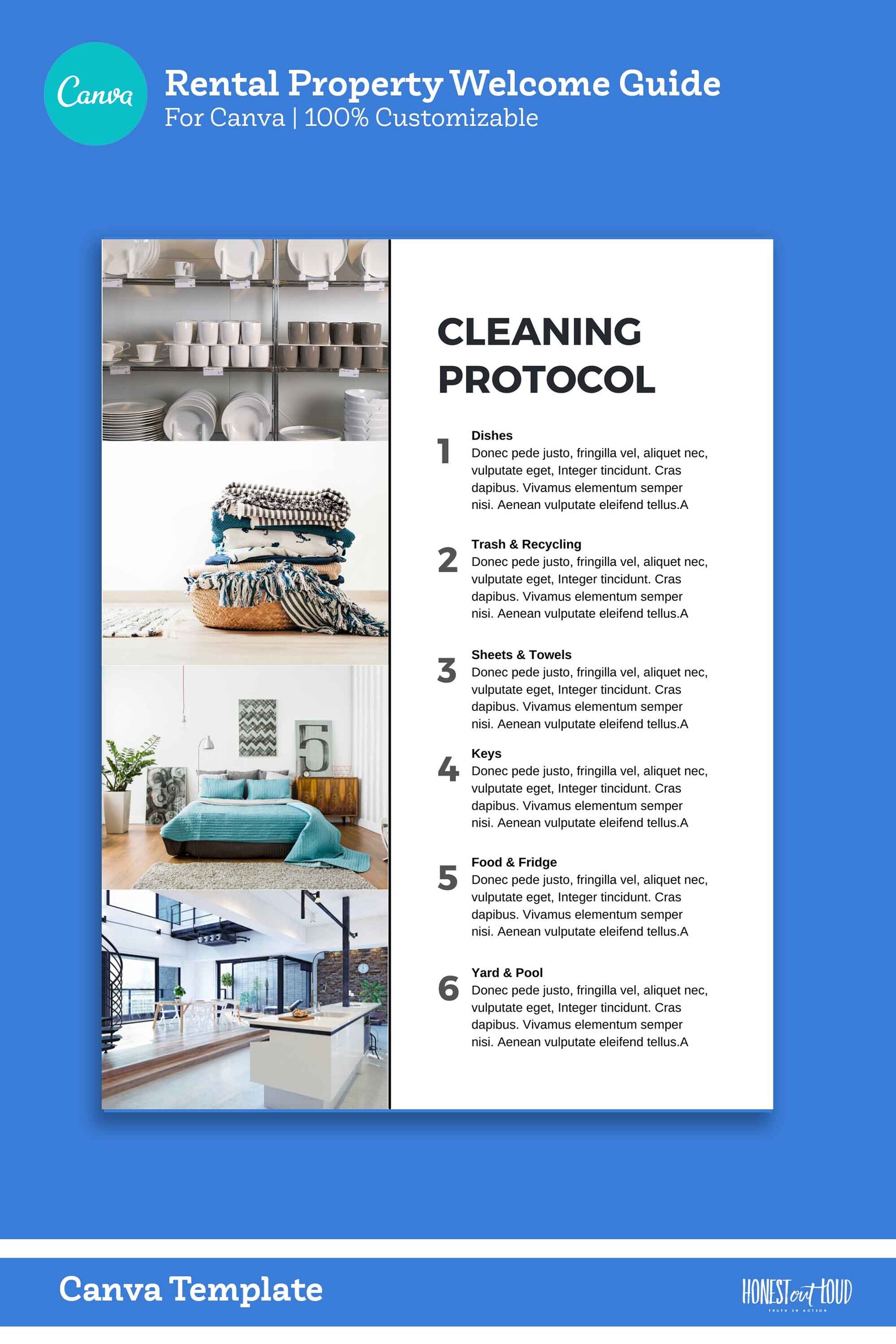 Rental Home Welcome Guide Template for Airbnb VRBO Hosts | Digital Home ...