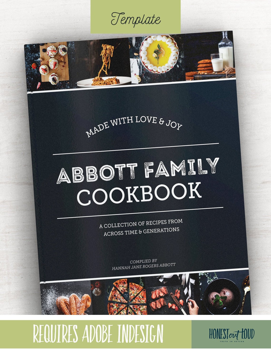 Cookbook Recipe Template for Adobe Indesign Instant | Etsy