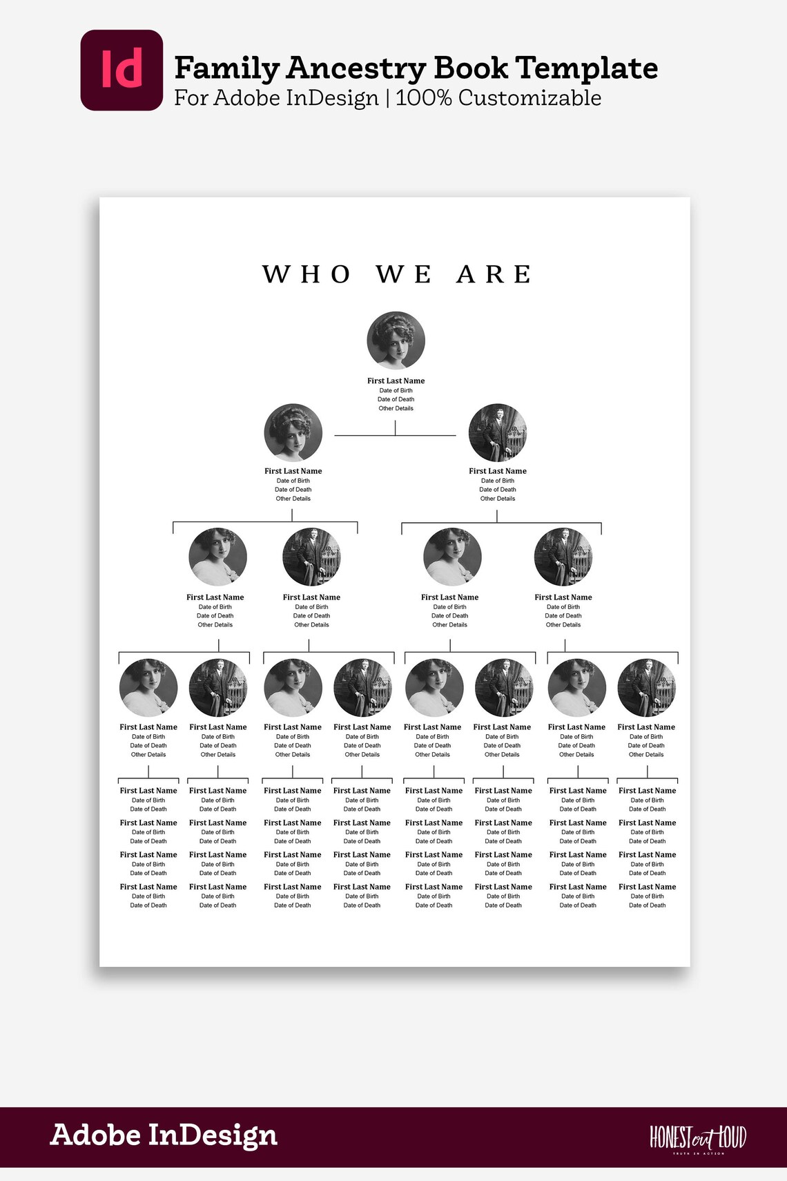 Ancestry Book Template | Family Tree Family History Genealogy Book ...
