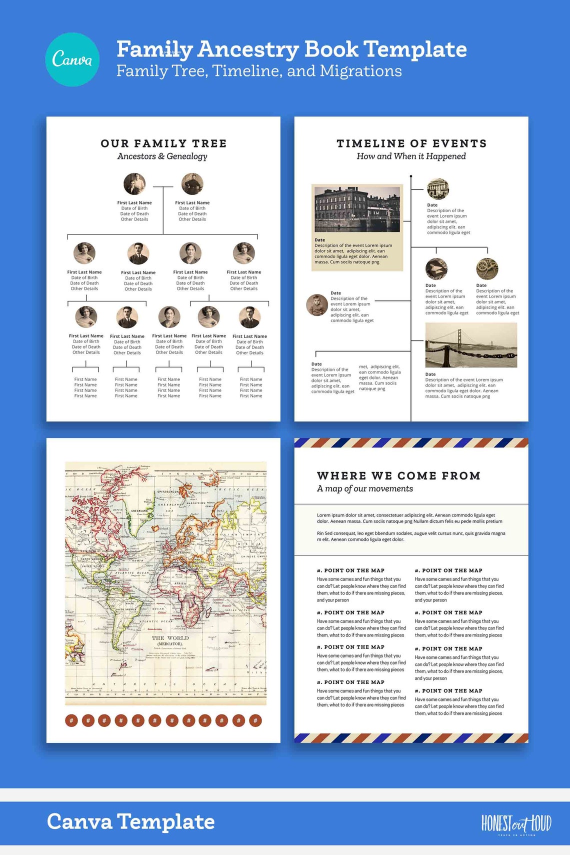 Ancestry Book Template Family Tree Family History and | Etsy
