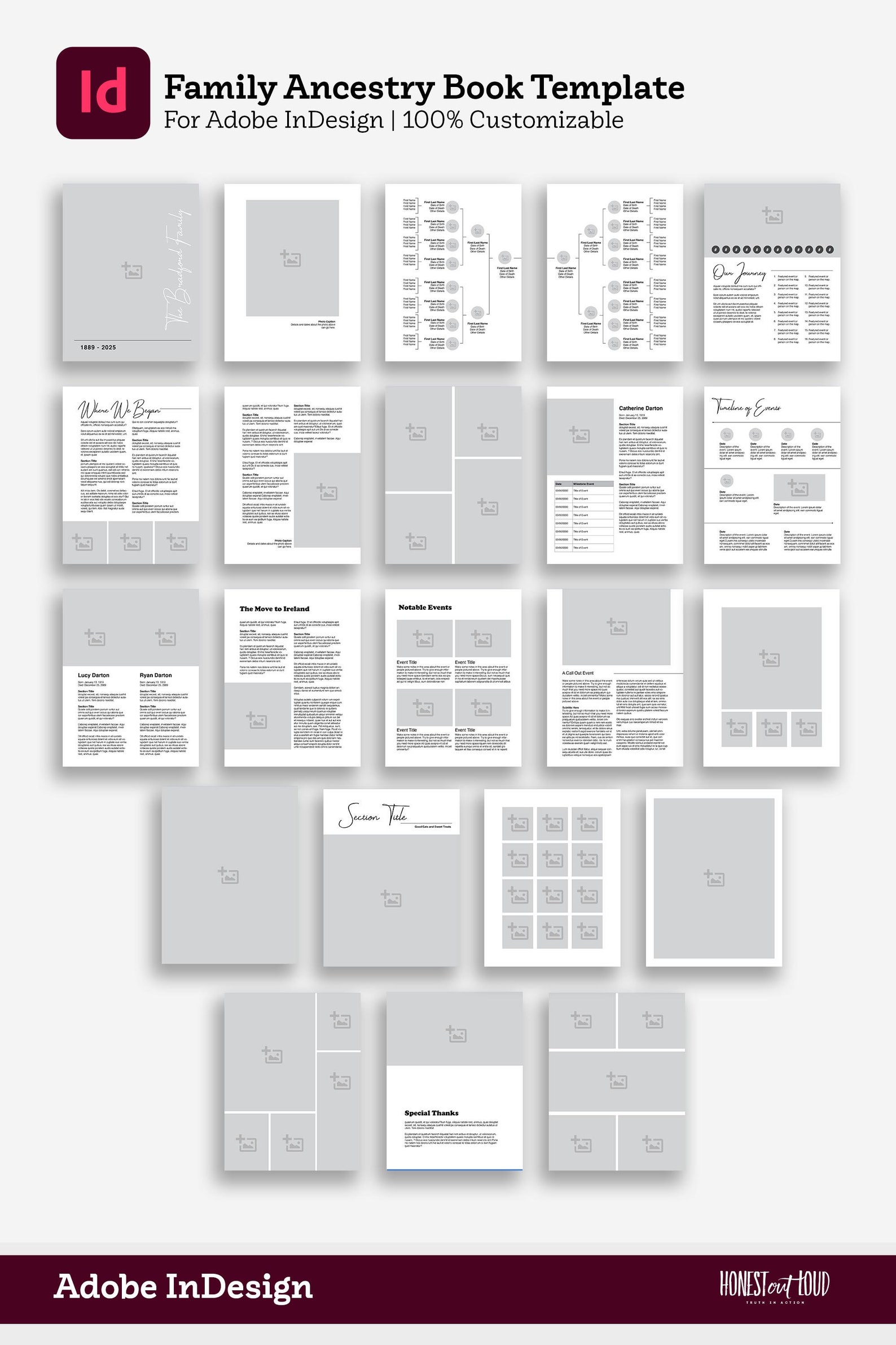 Ancestry Book Template Family Tree Family History Genealogy Book Mac PC ...