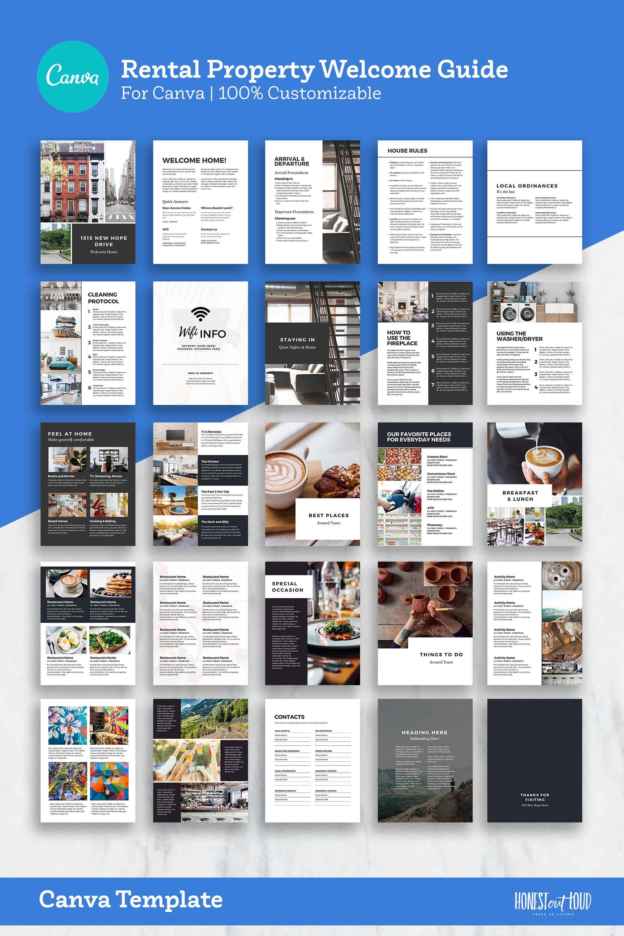 Rental Home Welcome Guide Template for Airbnb VRBO Hosts | Digital Home ...