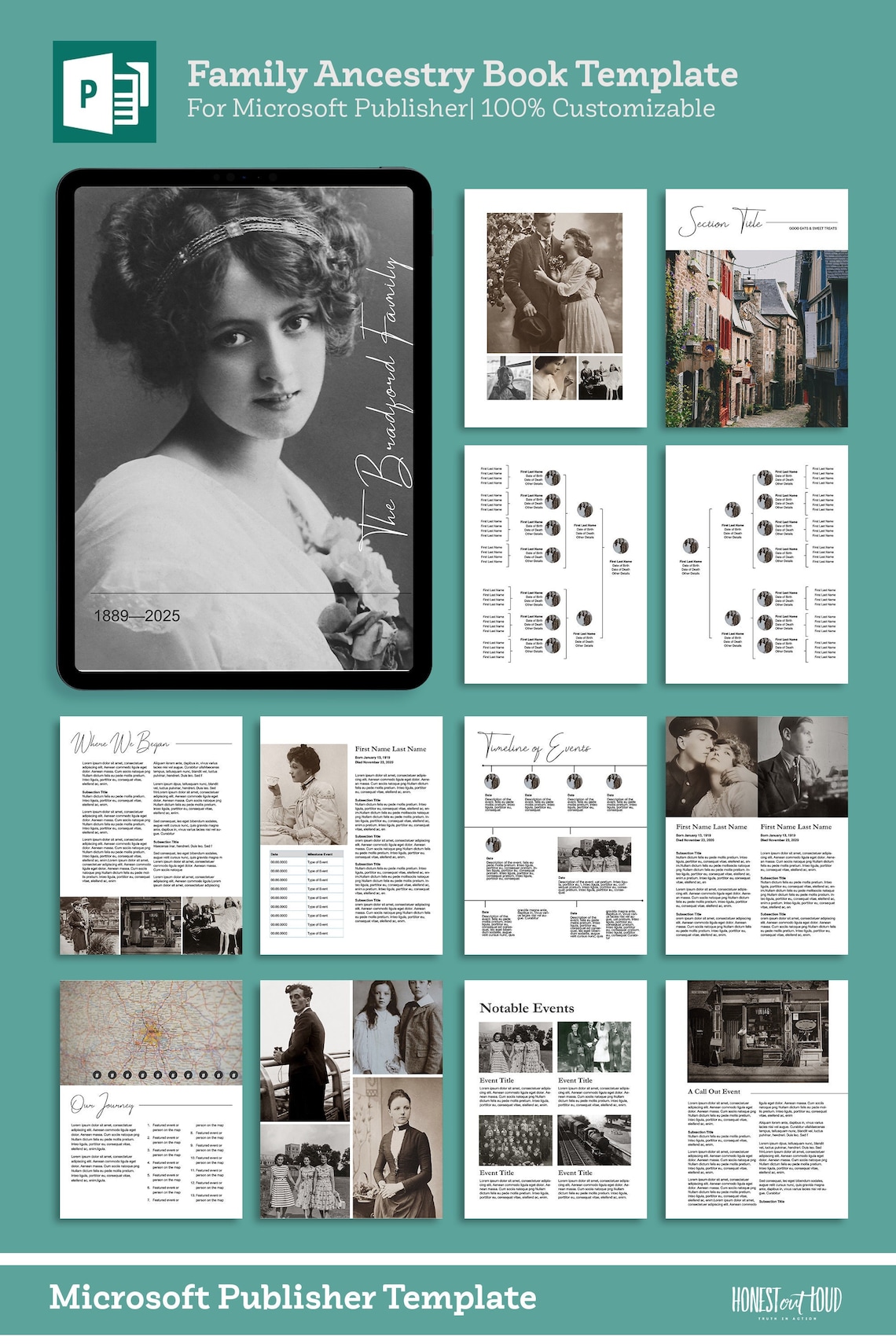 Ancestry Book Template Family Tree Family History and - Etsy Australia