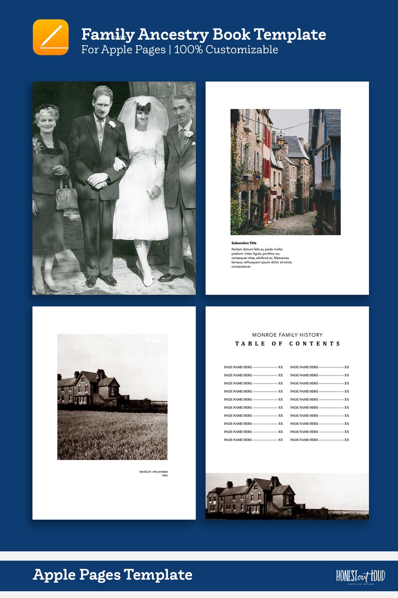Ancestry Book Template | Family Tree Family History Genealogy Book ...
