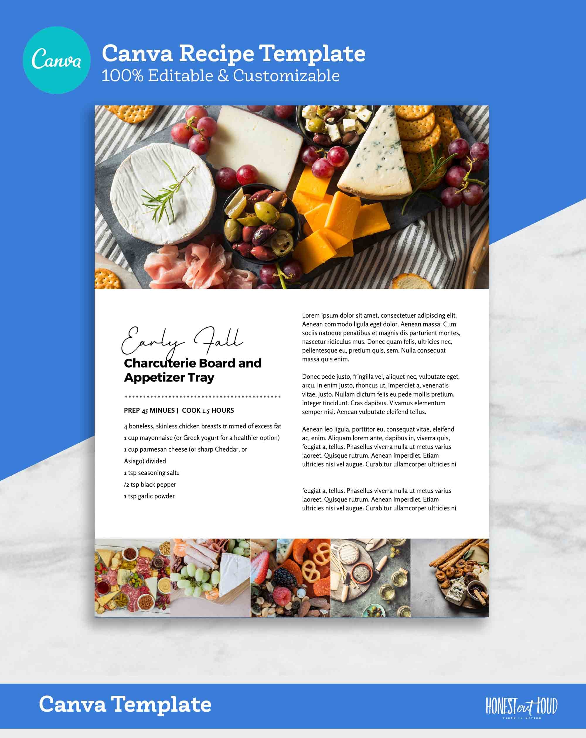 Canva Cookbook Recipe Template DIY Recipe Binder 8.5x11 US - Etsy