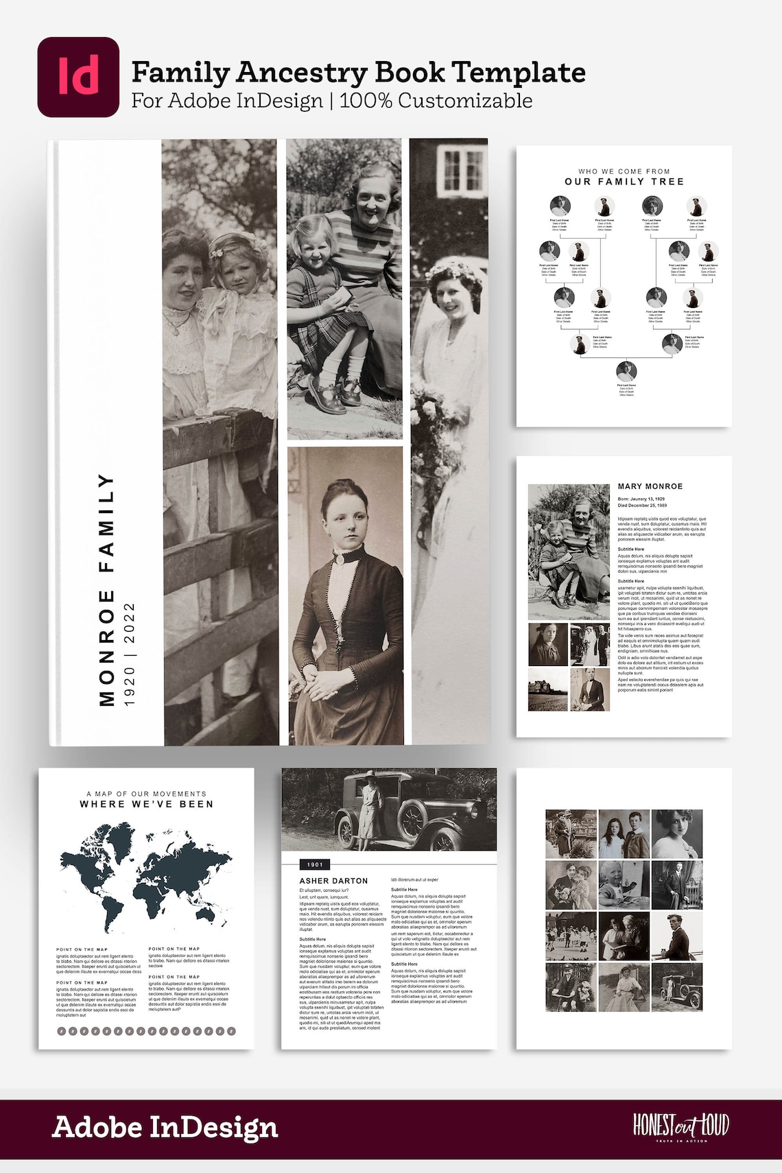 Ancestry Book Template | Family Tree Family History Genealogy Book ...