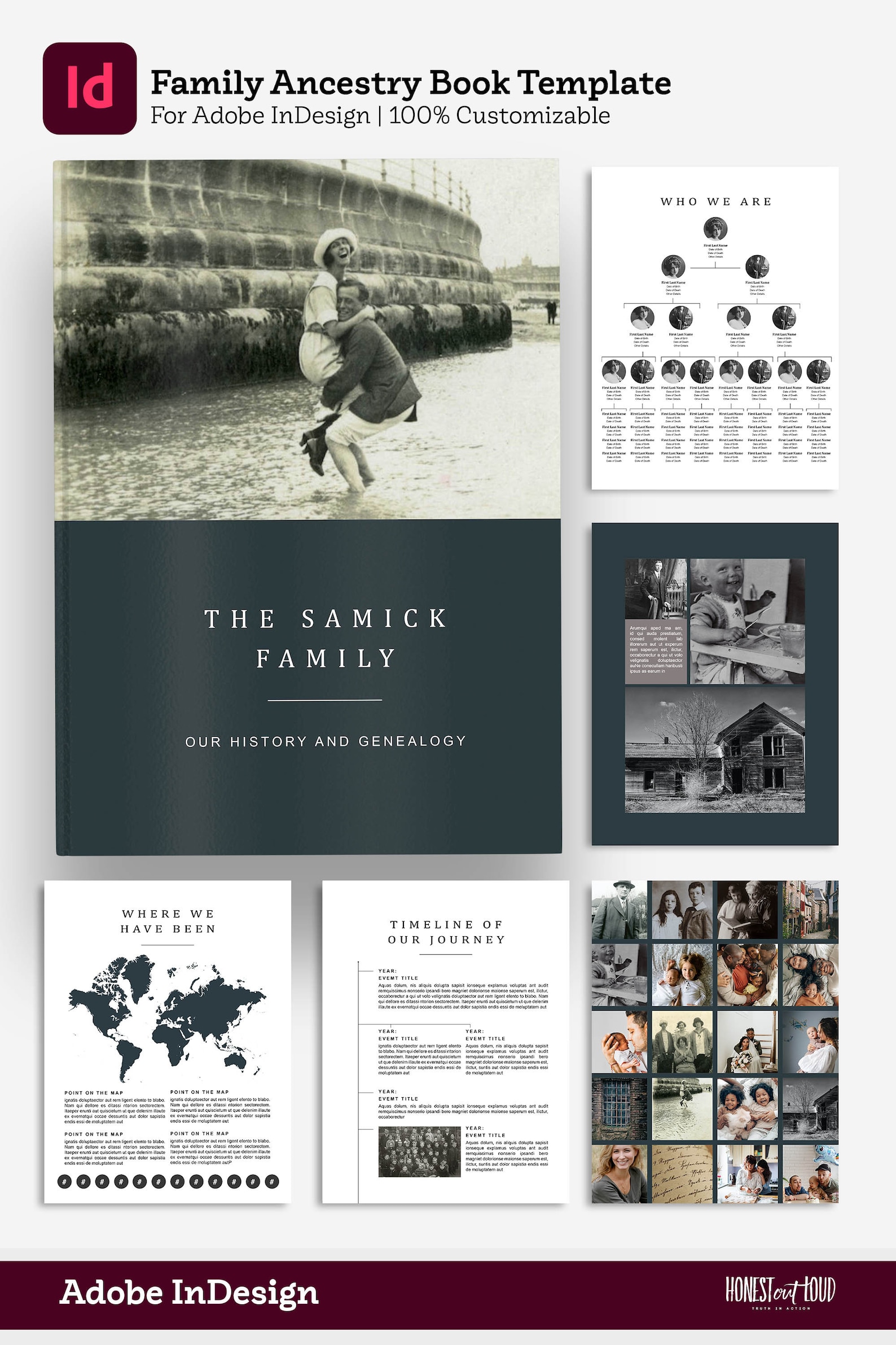 Ancestry Book Template | Family Tree Family History Genealogy Book ...