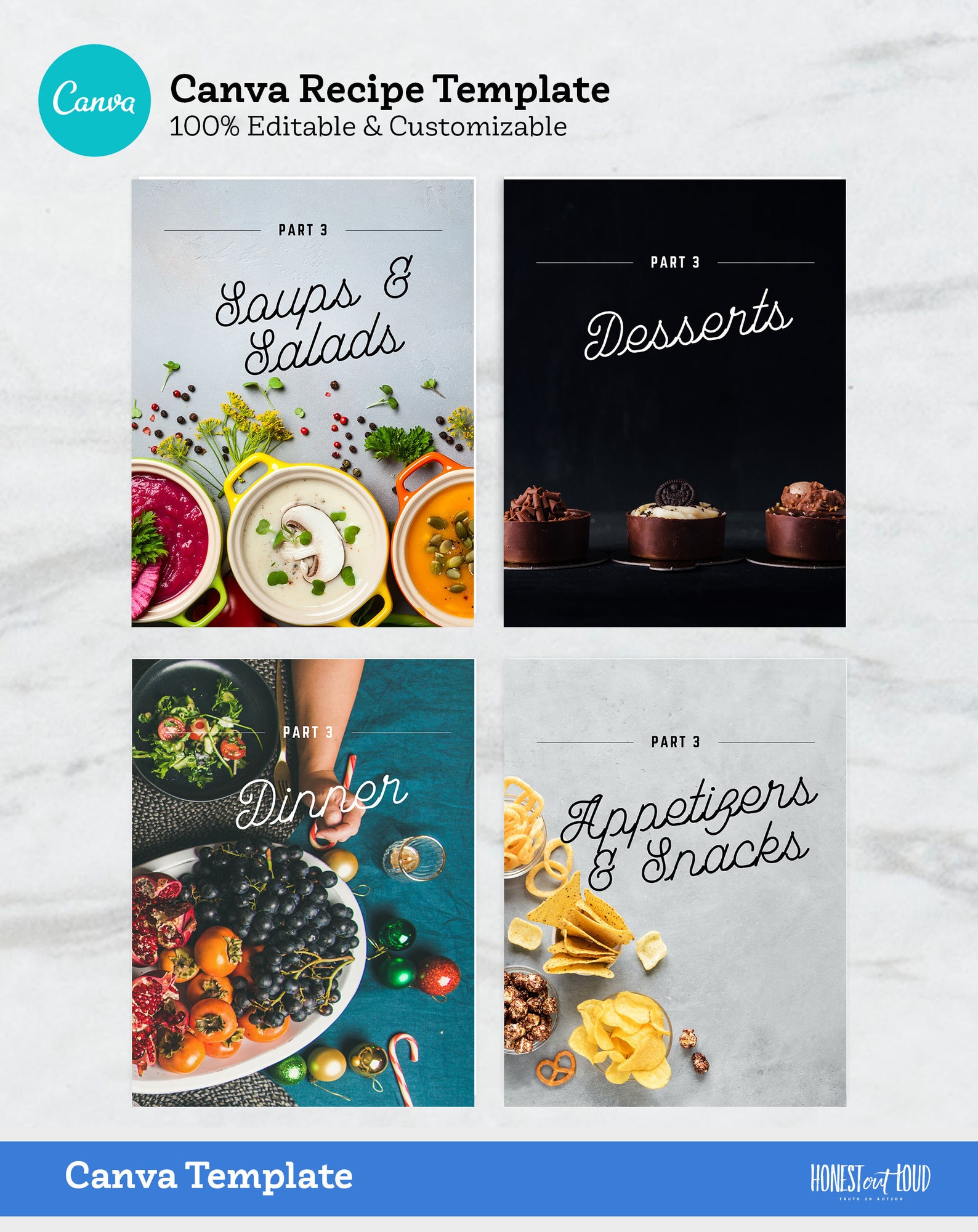 Cookbook and Recipe Template for Canva Instant Printable Download Mac ...