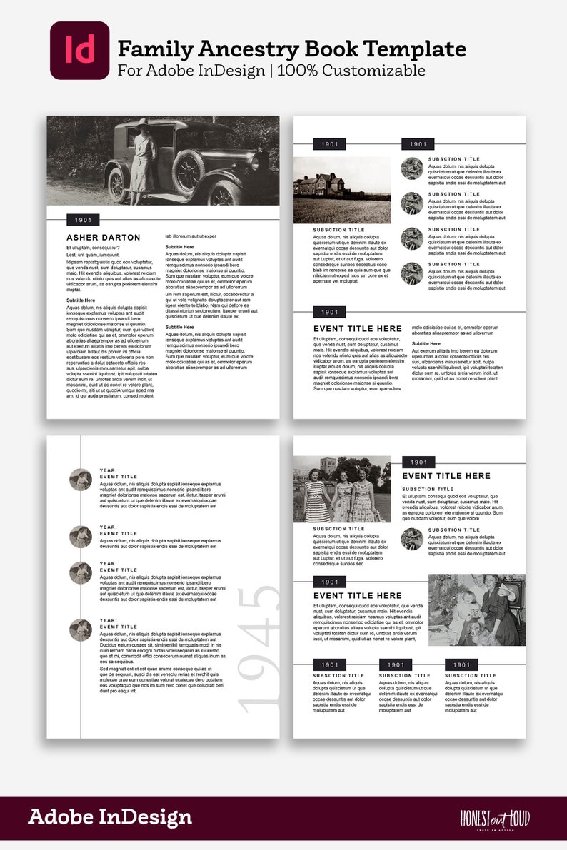 Ancestry Book Template | Family Tree Family History Genealogy Book ...