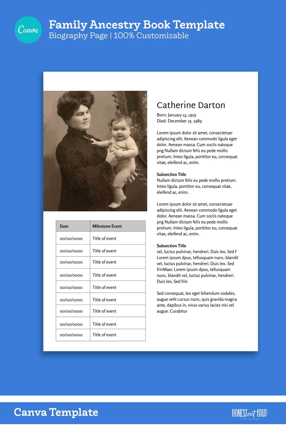 Ancestry Book Template Family Tree Family History and - Etsy