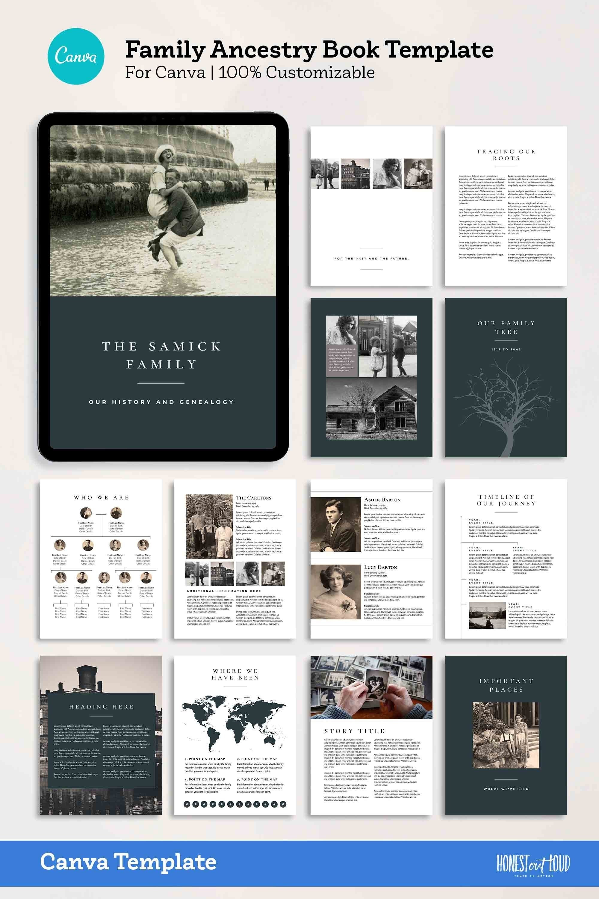 Ancestry Book Template | Family Tree Family History and Genealogy ...