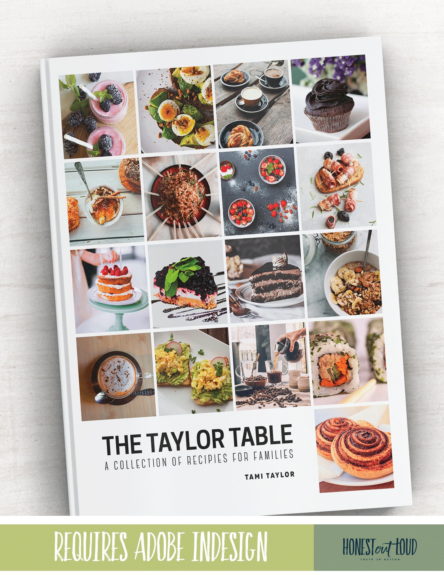 Cookbook and Recipe Template for Adobe Indesign Instant | Etsy