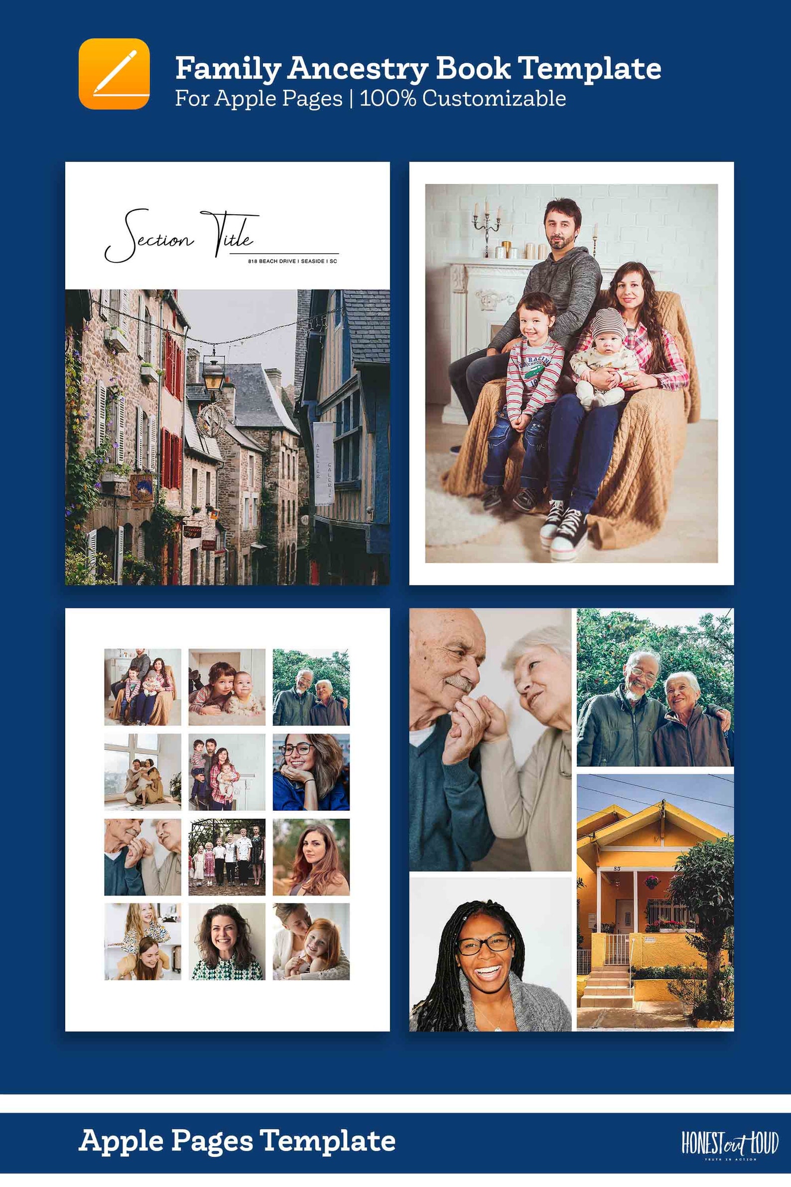 Ancestry Book Template Family Tree Family History Genealogy - Etsy