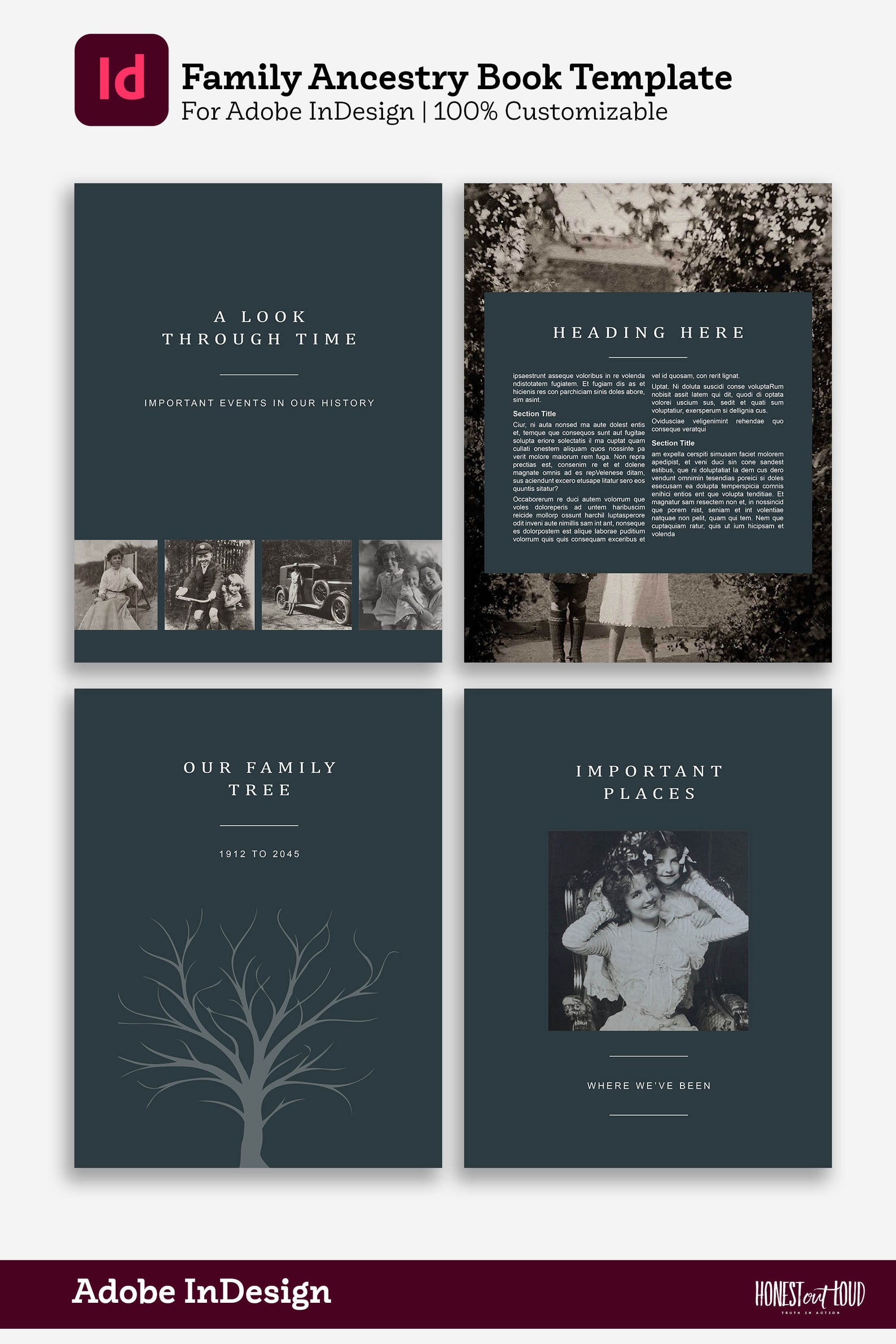 Ancestry Book Template | Family Tree Family History Genealogy Book ...