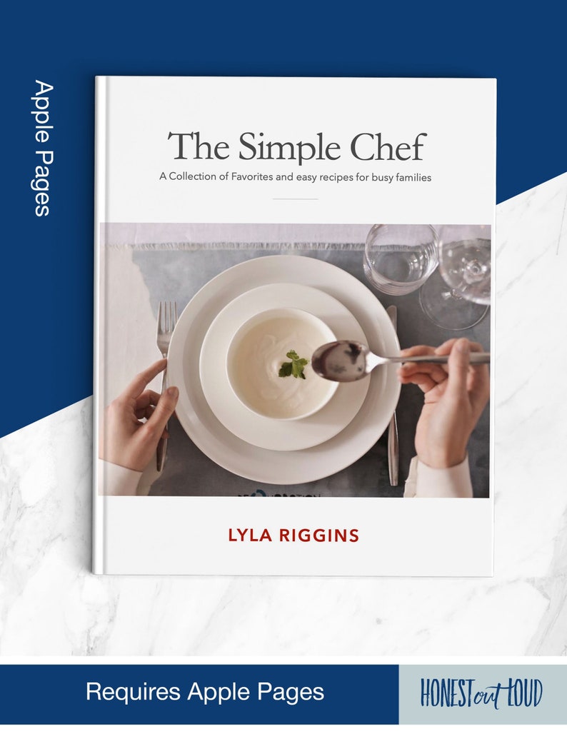 Cookbook and Recipe Template for Apple Pages Classic Clean & Simple ...