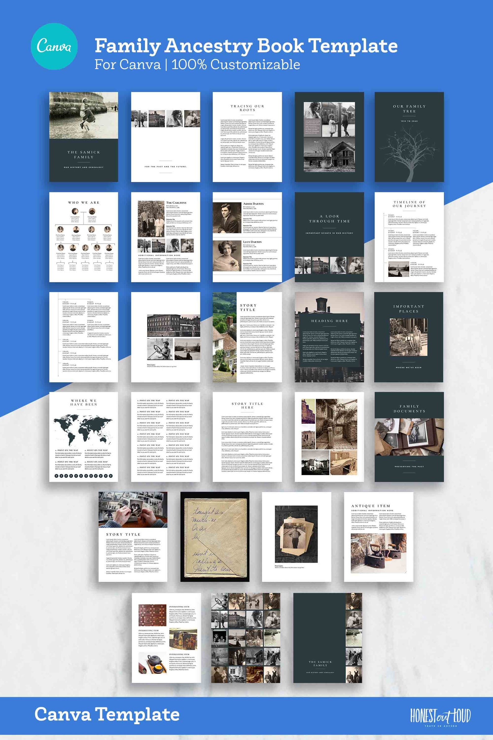 Ancestry Book Template | Family Tree Family History and Genealogy ...