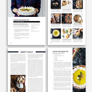 Cookbook and Recipe Template for Adobe Indesign Instant Printable ...