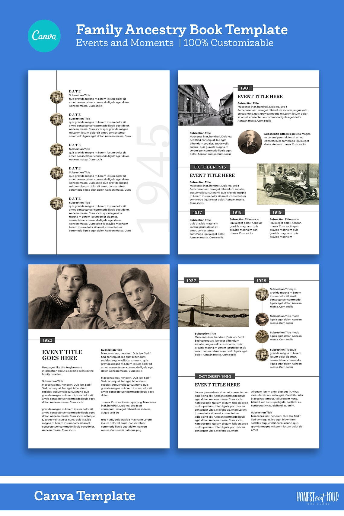 Ancestry Book Template Family Tree Family History and - Etsy Canada