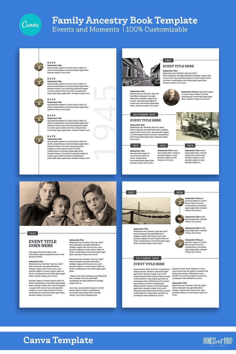 Ancestry Book Template | Family Tree Family History and Genealogy ...