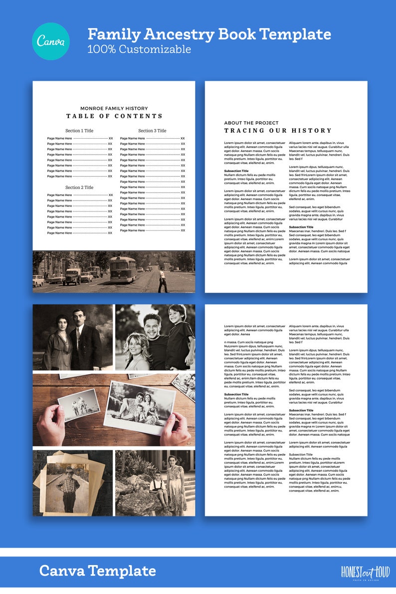 Ancestry Book Template | Family Tree Family History and Genealogy ...