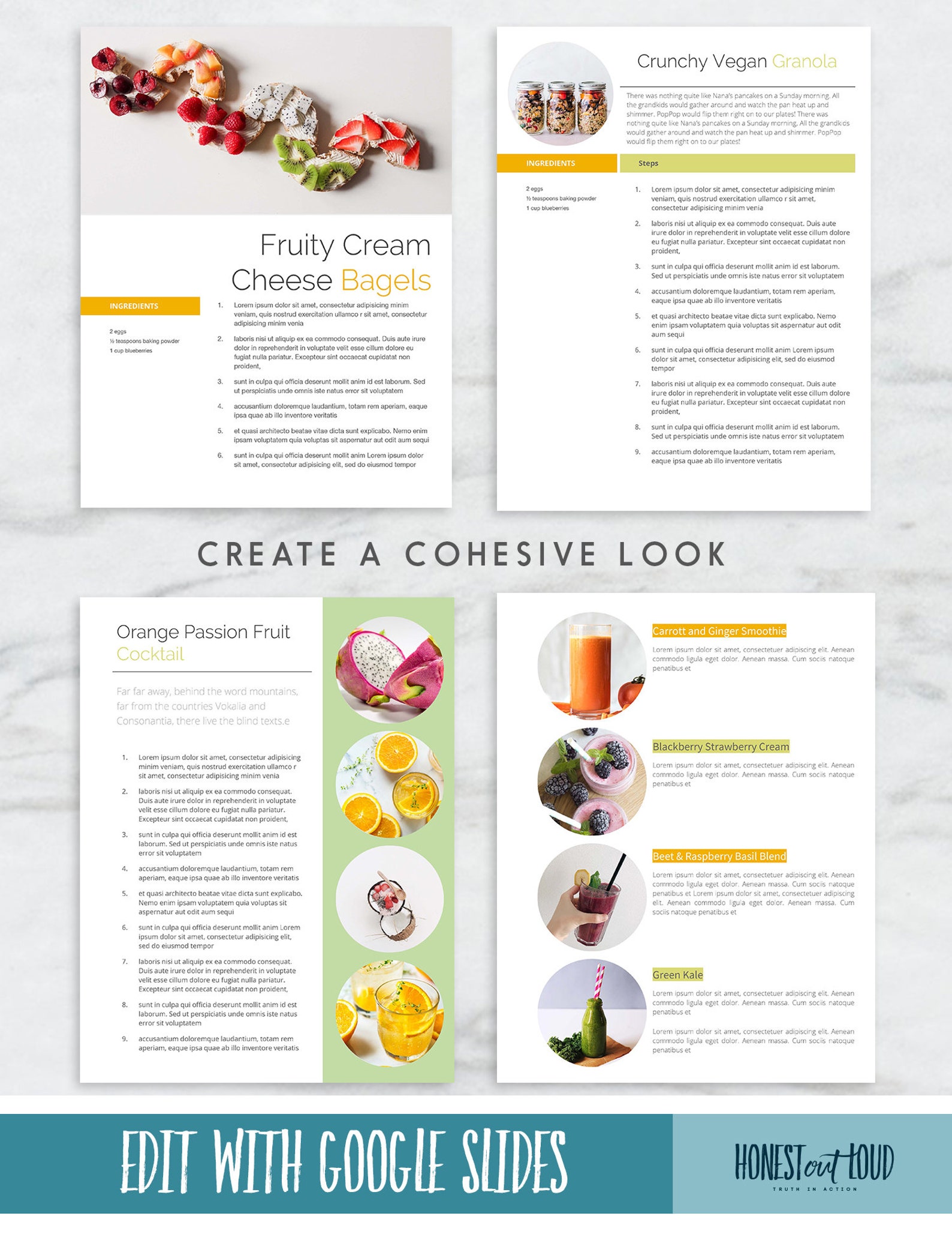 Recipe Cookbook Template - 8.5x11 Instant Digital Download, Google ...