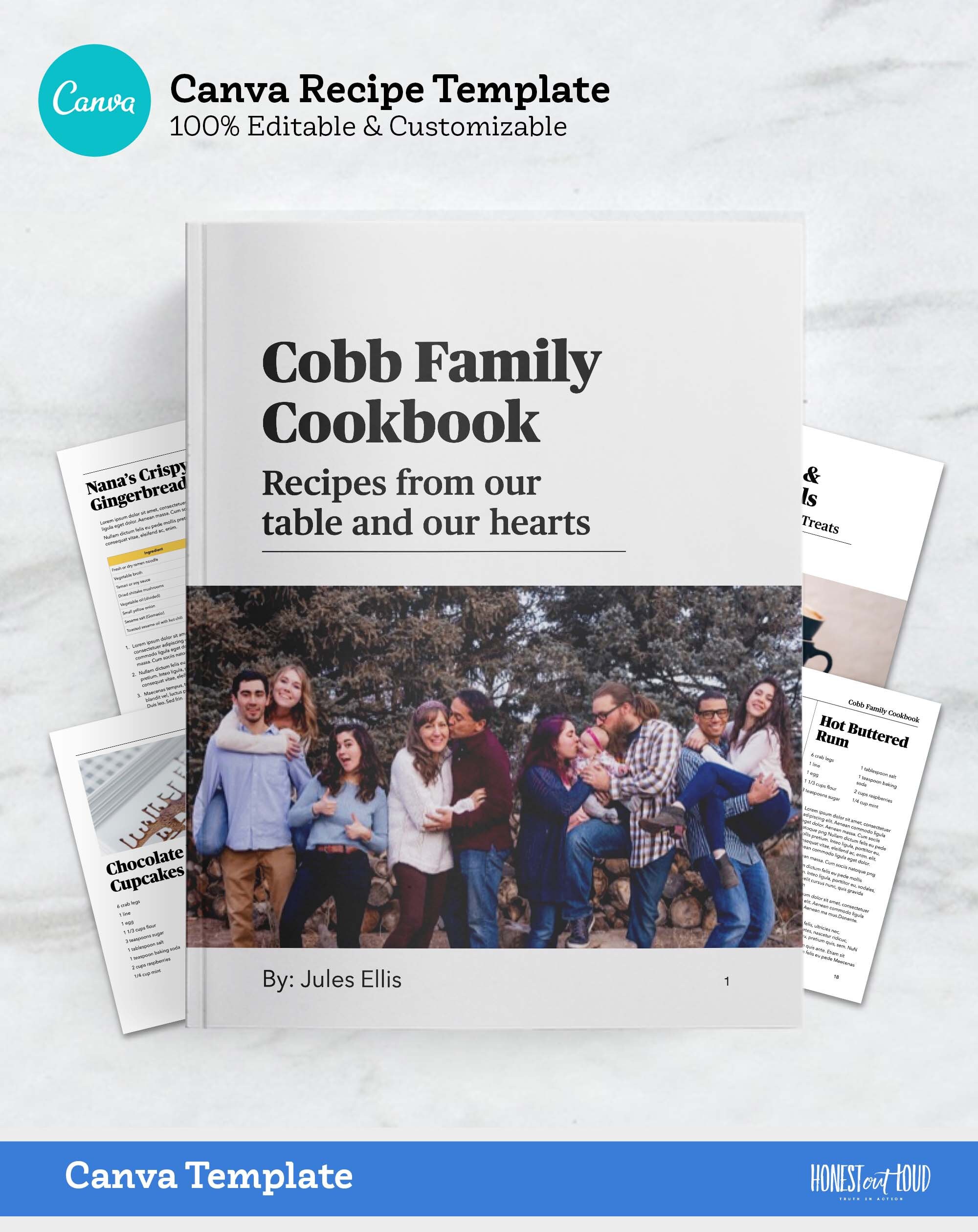 Cookbook and Recipe Template for Canva Instant Printable Download Mac ...