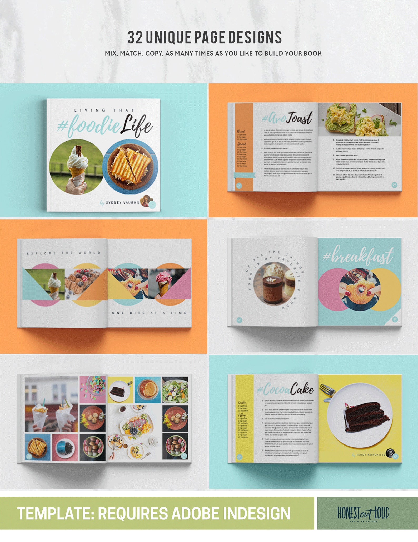 Cookbook & Recipe Template for Adobe Indesign | Instant Printable ...