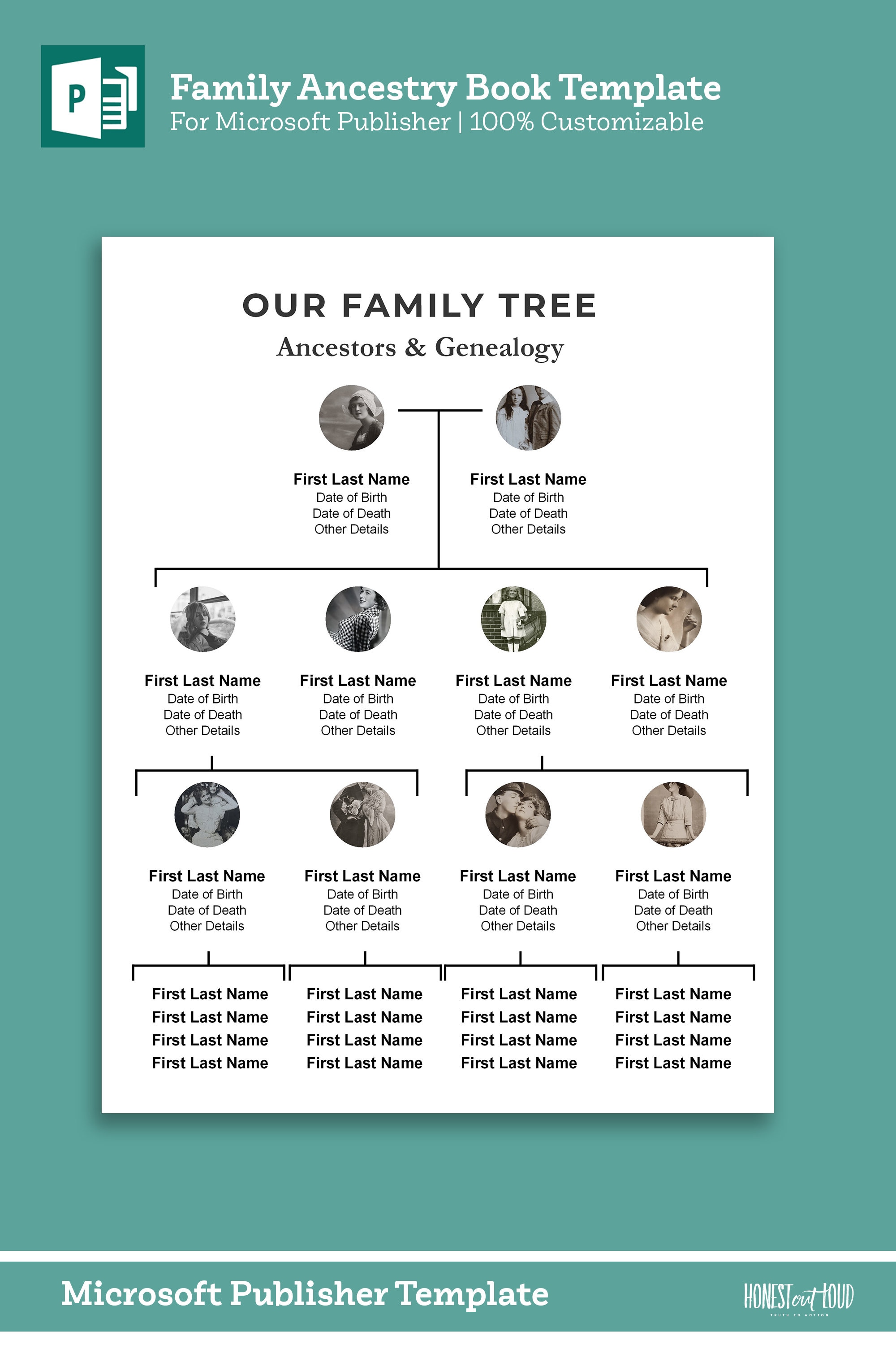 Ancestry Book Template Family Tree Family History and - Etsy Australia