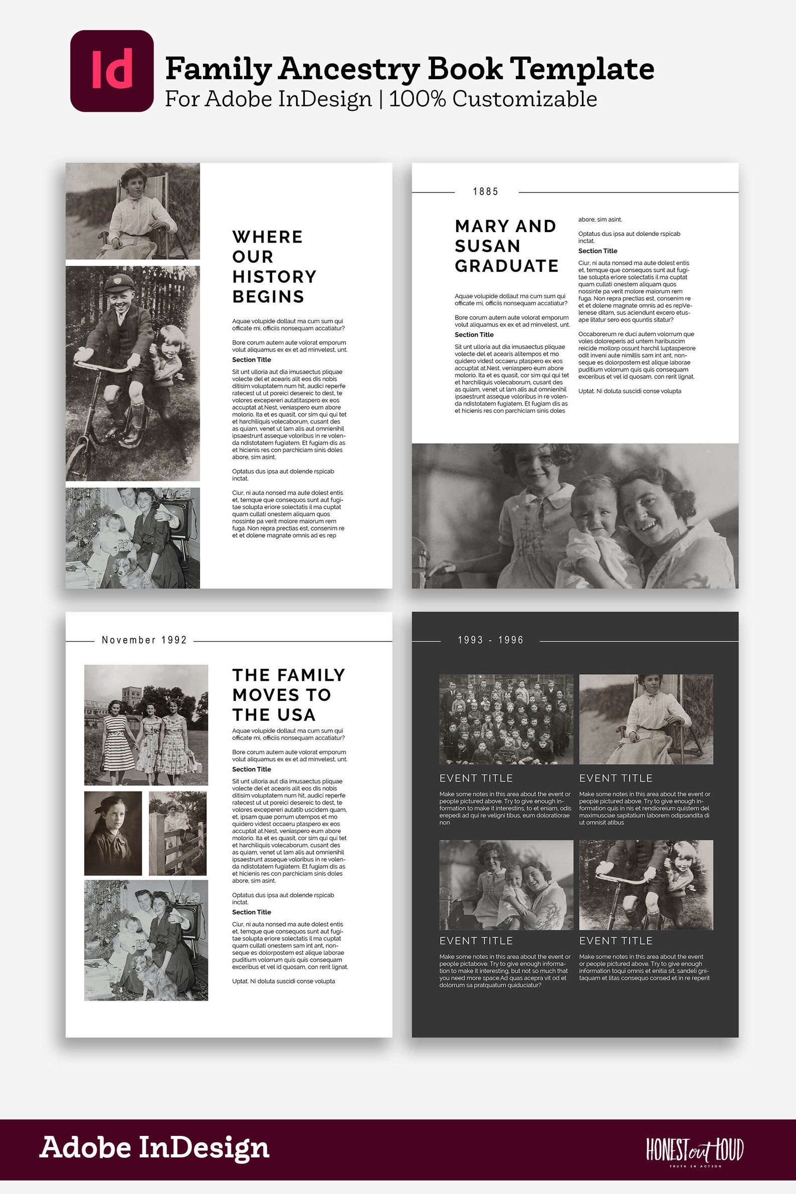 Ancestry Book Template | Family Tree Family History Genealogy Book ...