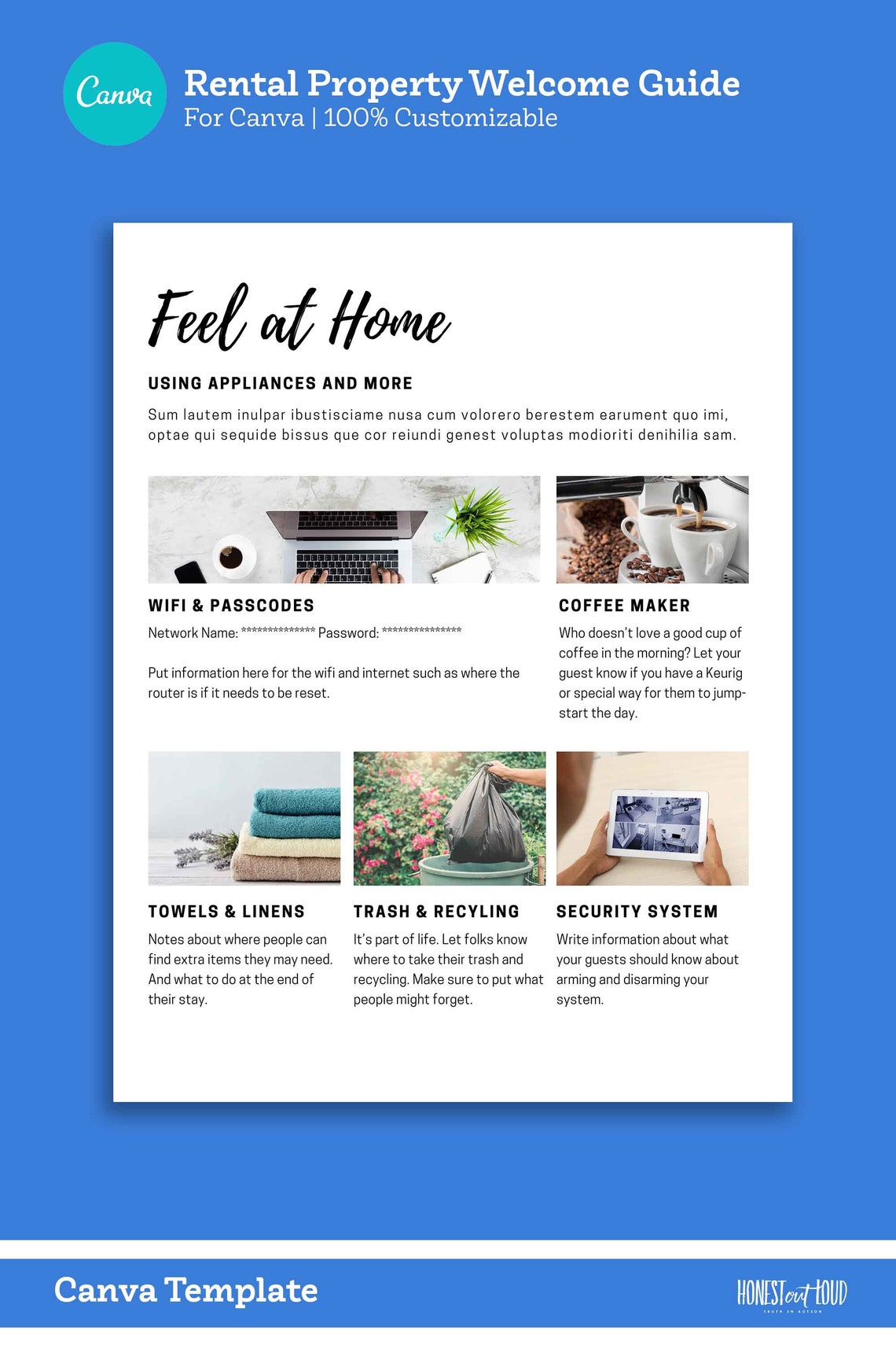 Rental Welcome Guide Template for Airbnb VRBO Hosts Home - Etsy